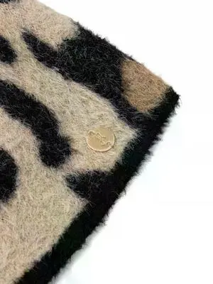Joseph Ribkoff Leopard-print Pompom Beanie Hat