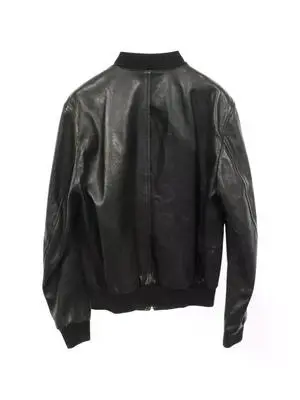 Dolce & Gabbana 2010s Leather Bomber Jacket - Black