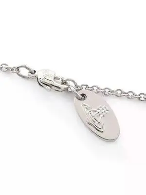 VIVIENNE WESTWOOD Tone Orb Pendant Faux Pearl Embellished Necklace