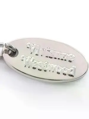 VIVIENNE WESTWOOD Tone Orb Pendant Faux Pearl Embellished Necklace