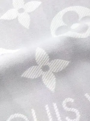 LOUIS VUITTON Essential Fringed Scarf - Grey