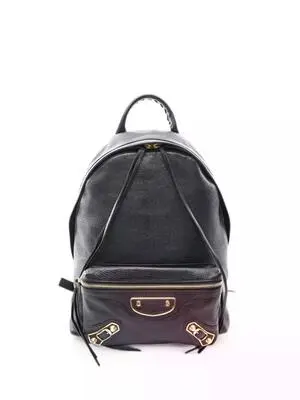 Balenciaga 2010s City Leather Backpack - Black