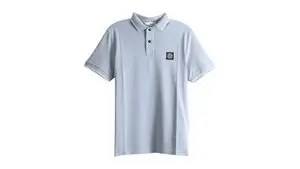 Stone Island 2200010 Compass Patch Slim Fit Polo Shirt - Ash Grey