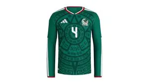 Adidas Mexico 2026 Home Alvarez Authentic Long Sleeve Jersey - Bold Green