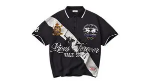VALE FOREVER Panda Polo Shirt - Black