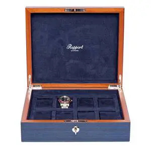 RAPPORT LONDON Heritage Chroma Eight Watch Box - Blue