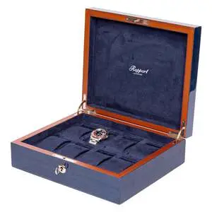 RAPPORT LONDON Heritage Chroma Eight Watch Box - Blue