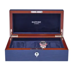 RAPPORT LONDON Heritage Chroma Four Watch Box - Navy
