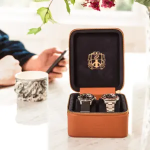 RAPPORT LONDON Hyde Park Two Watch Zip Case