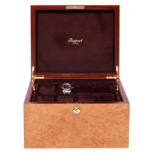 RAPPORT LONDON Heritage Sixteen Watch Box - Burr Walnut