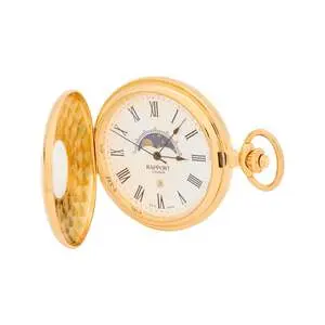 RAPPORT LONDON Half Hunter Pocket Watch With Moonphase And Date Display
