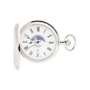 RAPPORT LONDON Half Hunter Pocket Watch - Silver