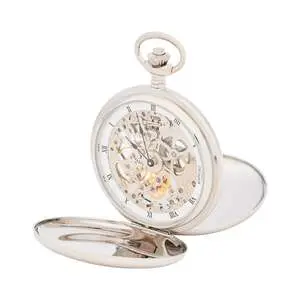 RAPPORT LONDON Double Hunter Skeleton Mechanical Pocket Watch