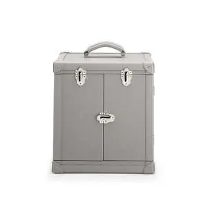 RAPPORTLONDON Deluxe Jewellery Trunk In Grained Leather - Grey