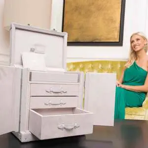 RAPPORTLONDON Deluxe Jewellery Trunk In Grained Leather