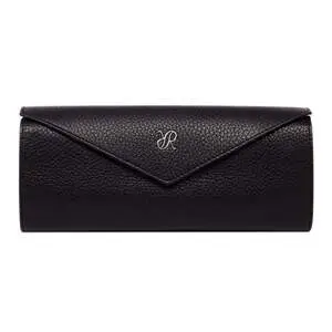 RAPPORT LONDON Jewellery Roll In Grained Leather - Black