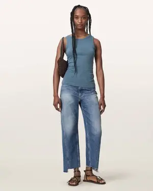 ALLSAINTS Fox Loose Fit Denim Jeans - Blue