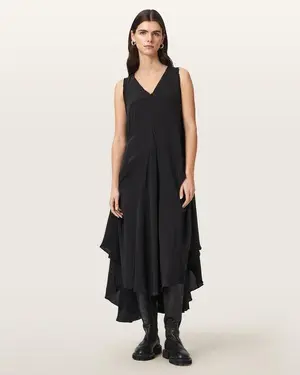 ALLSAINTS Sybil Sleeveless Midi Dress