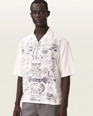 ALLSAINTS Ignis Oversized Short Sleeve Printed Shirt