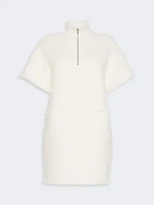 Max Mara Wool Jersey Sweatshirt Dress - White