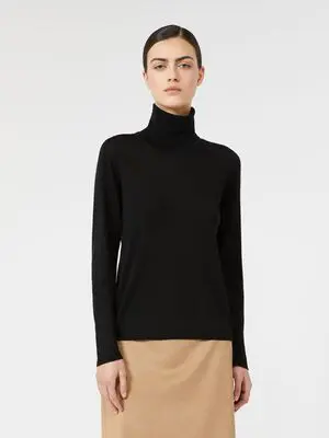 Max Mara Wool Yarn Polo-neck Sweater