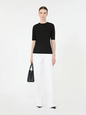 Max Mara Stockinette-stitched Cashmere And Silk Sweater