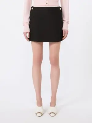 Max Mara Stretch Viscose Shorts With Panel Detail