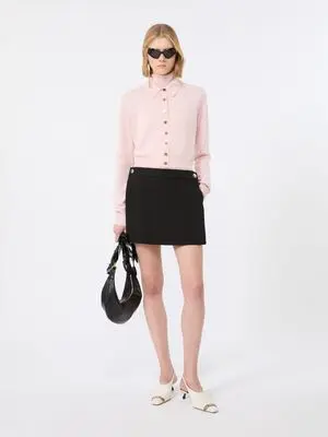Max Mara Stretch Viscose Shorts With Panel Detail