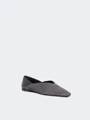 Max Mara Split Leather And Nappa Leather Ballet Flats