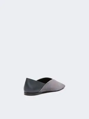 Max Mara Split Leather And Nappa Leather Ballet Flats