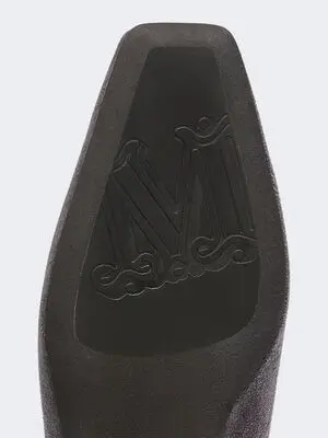 Max Mara Split Leather And Nappa Leather Ballet Flats