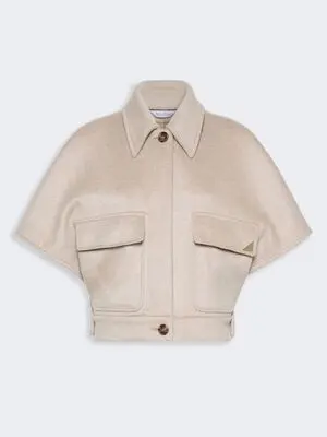 Max Mara Boxy Cape In Cashmere Drap