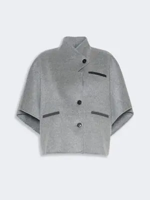 Max Mara Lightweight Cashmere Cape - Medium Grey