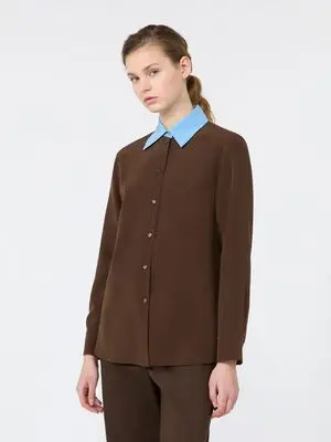 Max Mara Silk Crepe De Chine Shirt