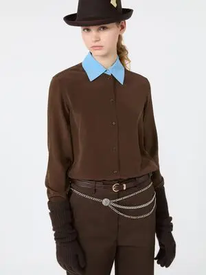 Max Mara Silk Crepe De Chine Shirt