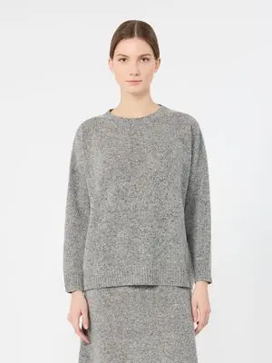 Max Mara Tweed-effect Wool And Silk Blend Jumper