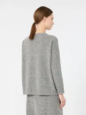Max Mara Tweed-effect Wool And Silk Blend Jumper