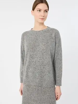 Max Mara Tweed-effect Wool And Silk Blend Jumper