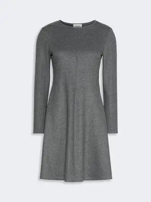Max Mara Flared Jacquard Jersey Dress