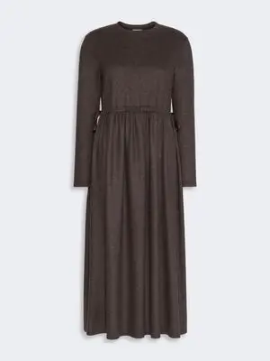 Max Mara Jacquard Jersey Long Dress - Brown