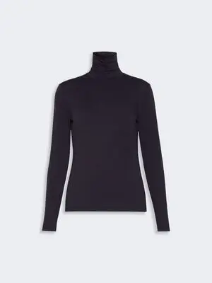 Max Mara Slim-fit Top In Stretch Viscose Jersey - Navy