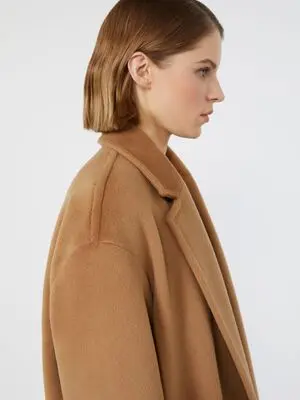 Max Mara Long Wool Beaver Cloth Coat