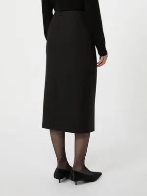 Max Mara Stretch Wool Twill Skirt