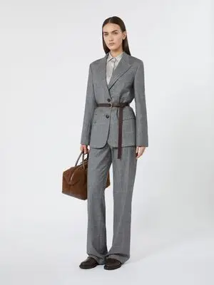 Max Mara Straight-fit Wool Flannel Trousers