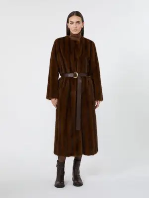 Max Mara Fluffy-textured Long Coat