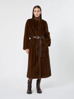 Max Mara Fluffy-textured Long Coat
