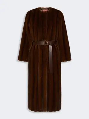Max Mara Fluffy-textured Long Coat