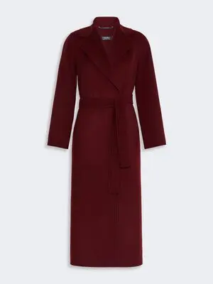 Max Mara Wool Broadcloth Robe Coat - Bordeaux