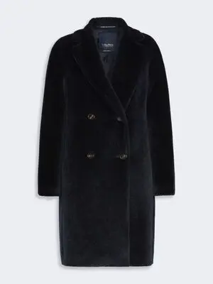 Max Mara Alpaca And Wool Blend Midi Coat - Midnightblue
