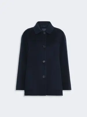 Max Mara Wool Drap Short Coat - Midnightblue